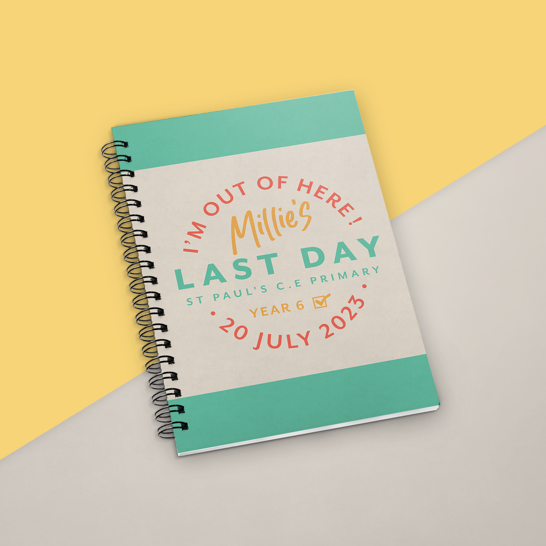 School Leavers Personalised notebook – The Poppy Lane